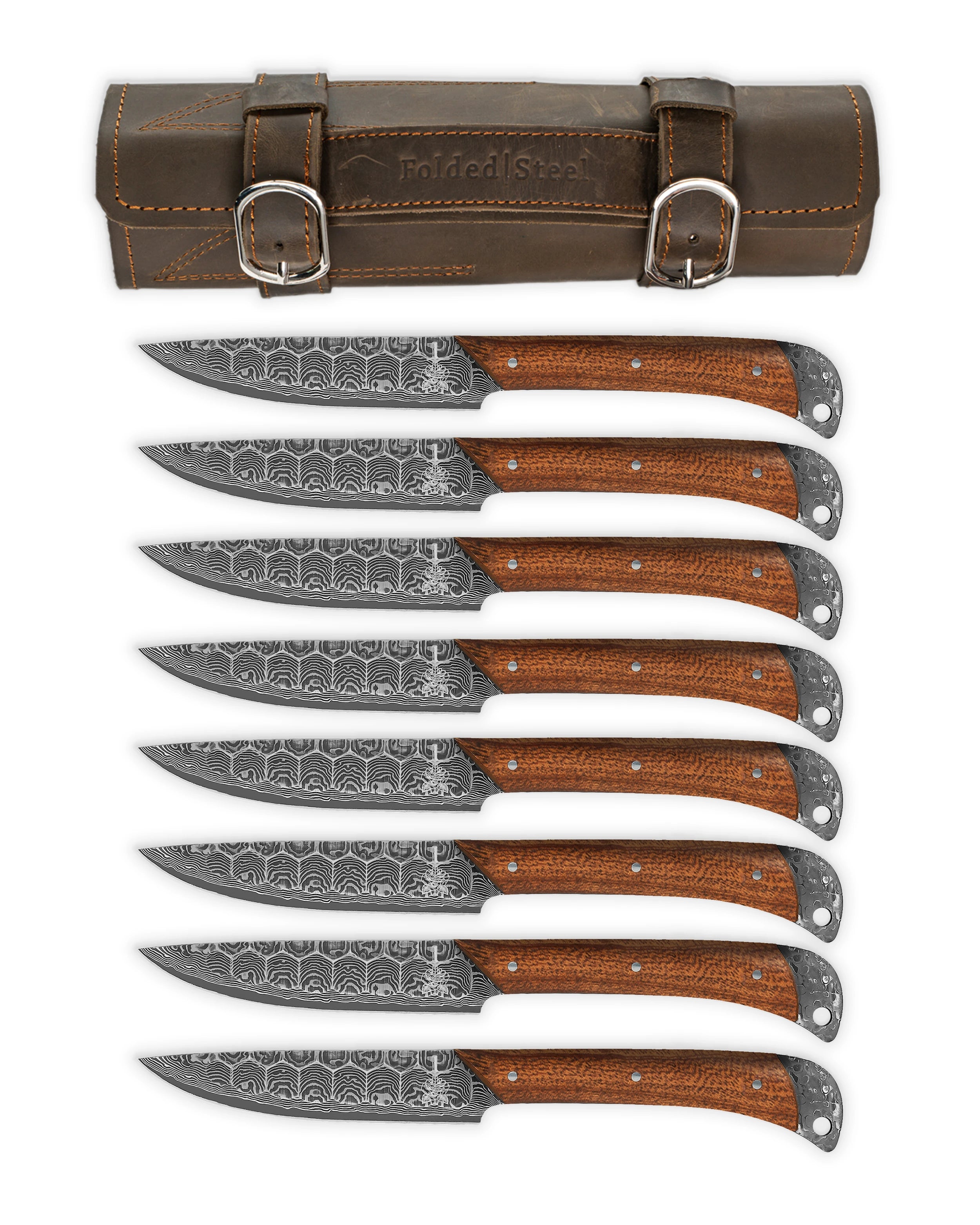 The Lotus | 8-Piece Steak Set – Folded Steel