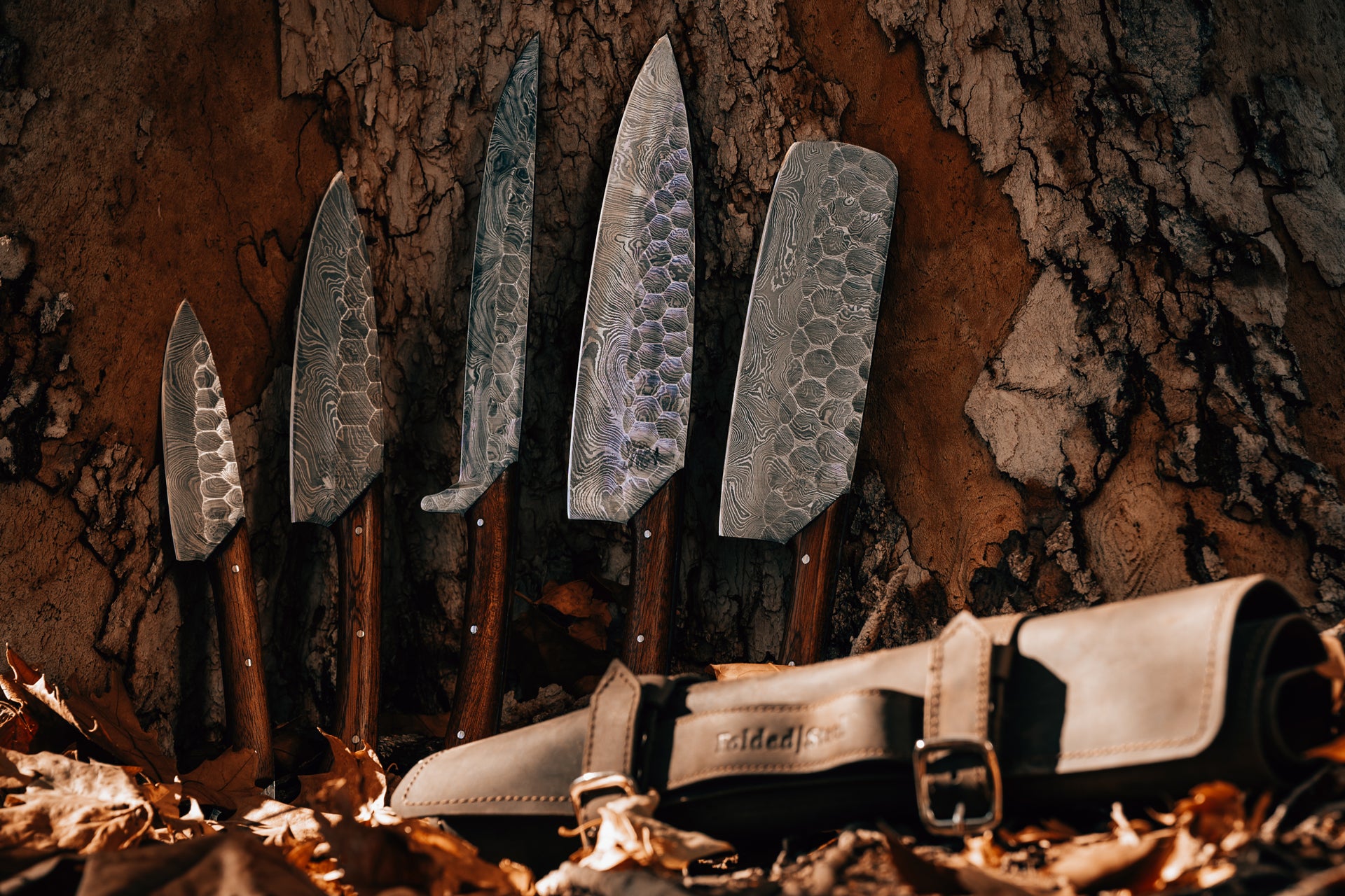 Folded Steel - Modern Kitchen & BBQ Chef Knives